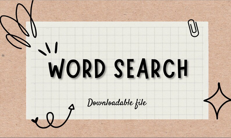 Word Search - Etsy