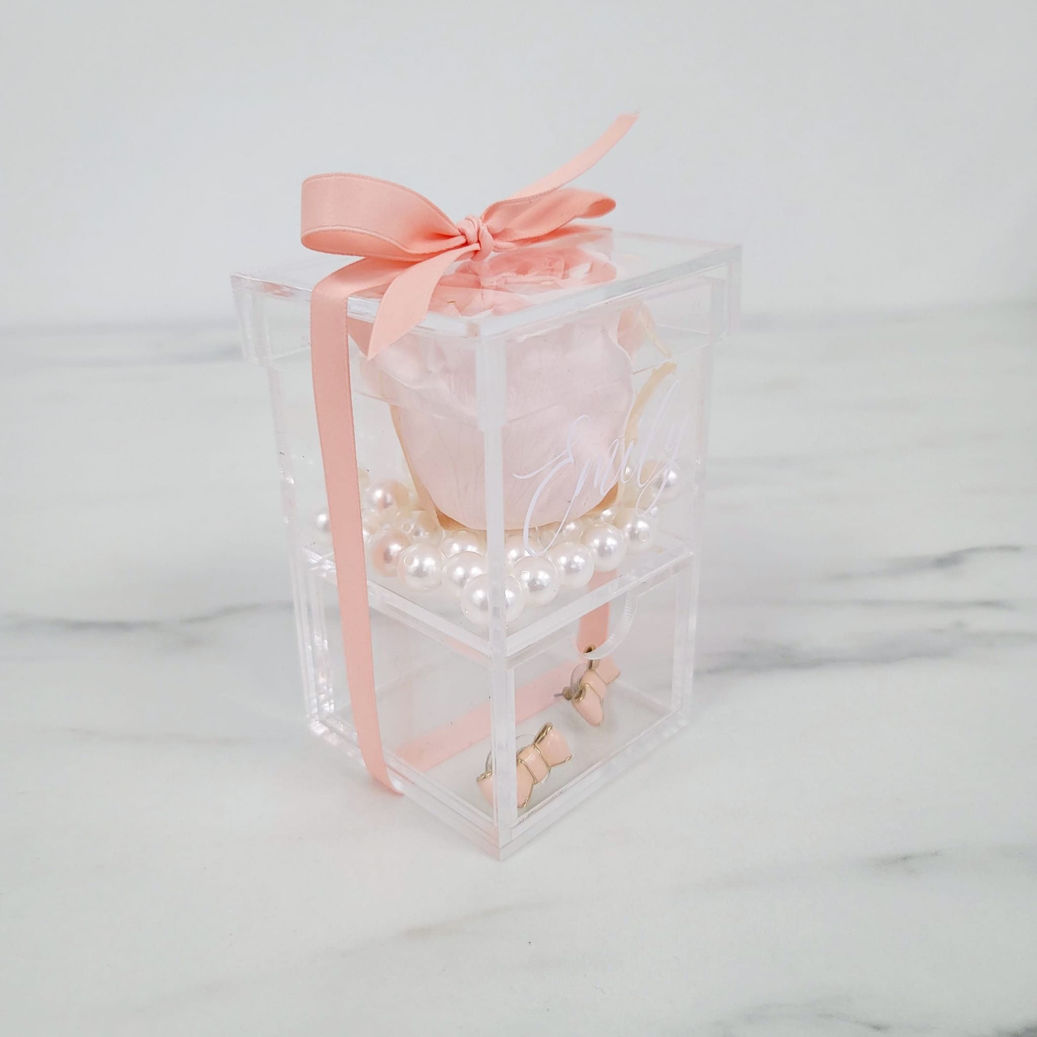 Preserved Rose in Luxe Acrylic Box Acrylic Rose Box Eternal - Etsy