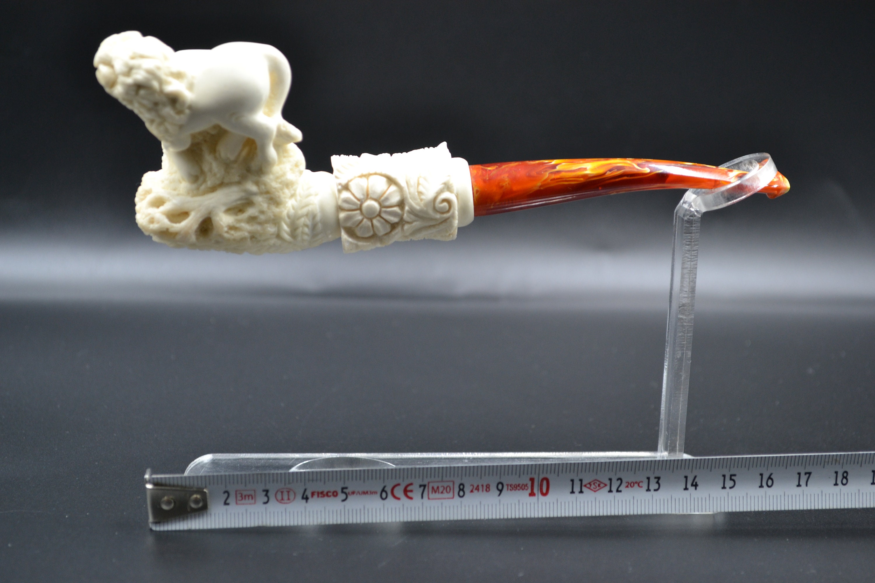 Embossed Floral Lion Pipe Lion Pipe Meerschaum Pipe - Etsy