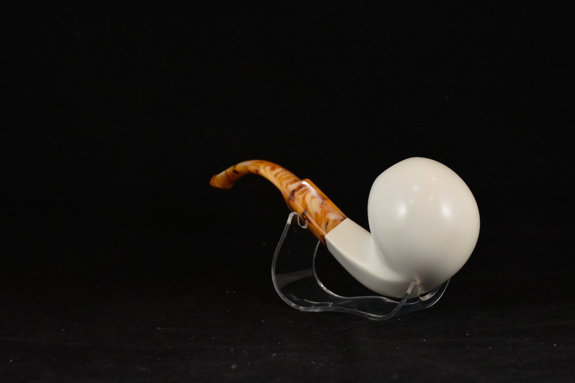 Bowl Smooth Pipe Half Bent Smooth Pipe Meerschaum Pipe - Etsy