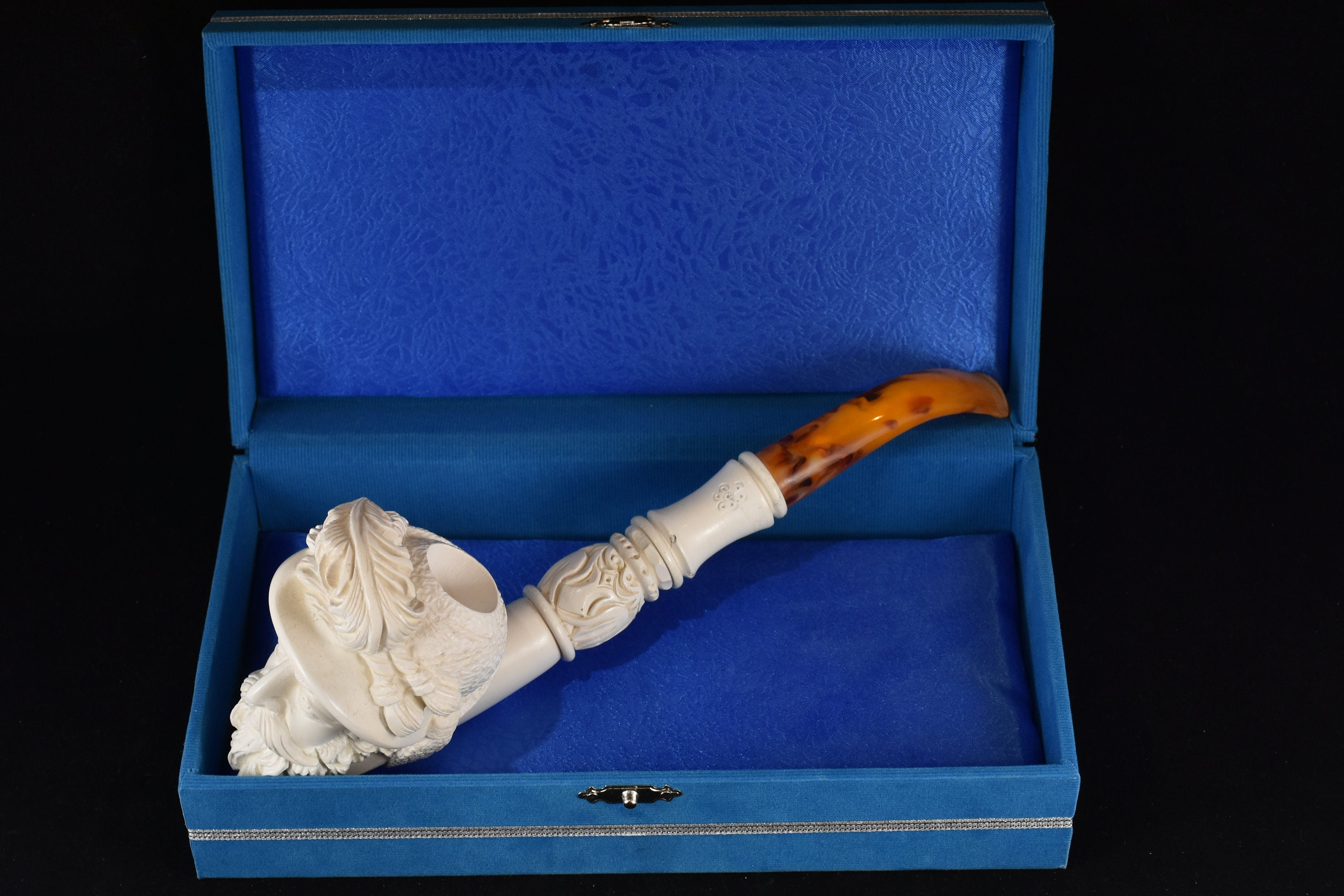 Long Stem Artist Meerschaum Pipe Artist Pipe Unsmoked Block - Etsy