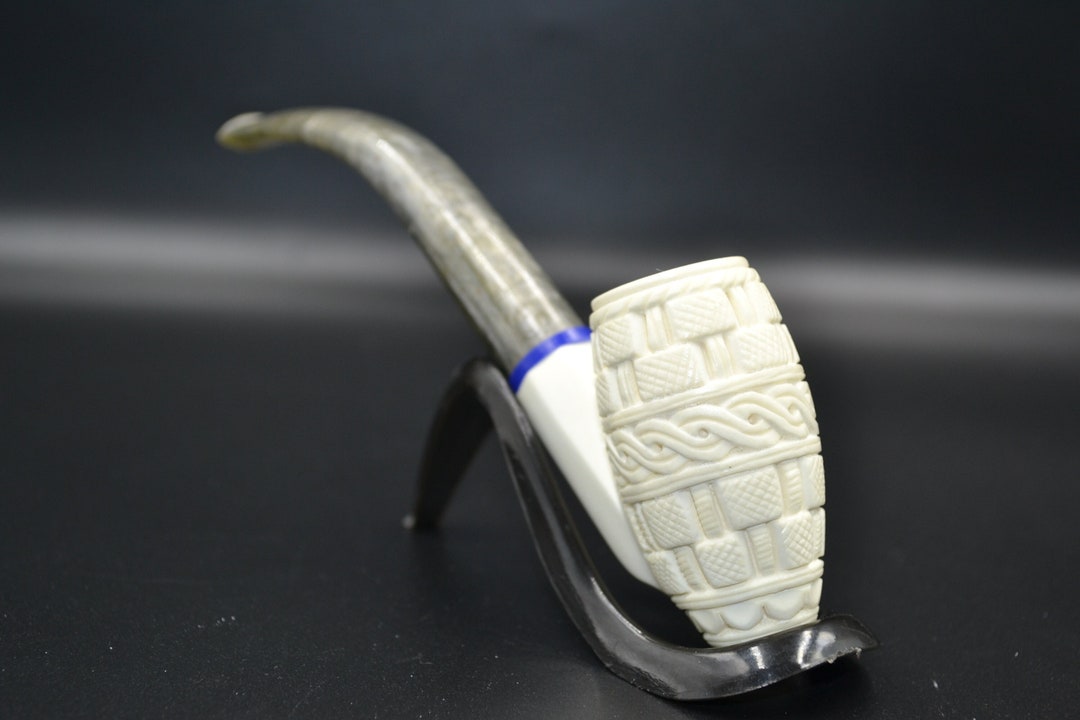 Embossed Floral Pickaxe Pipe, Pickaxe Pipe, Meerschaum Pipe, Handmade ...