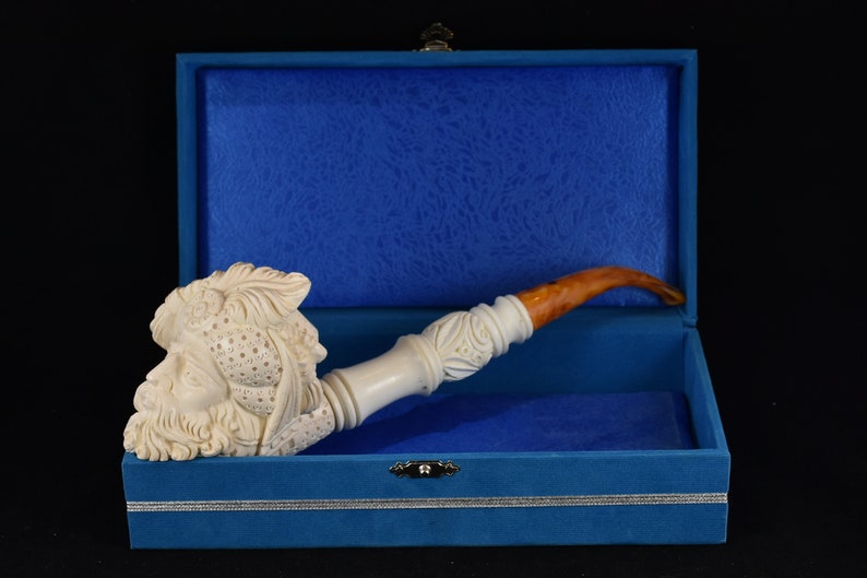 Long Stem Ottoman Pipe, Empire Meerschaum Pipe, Make to Order Sultan ...