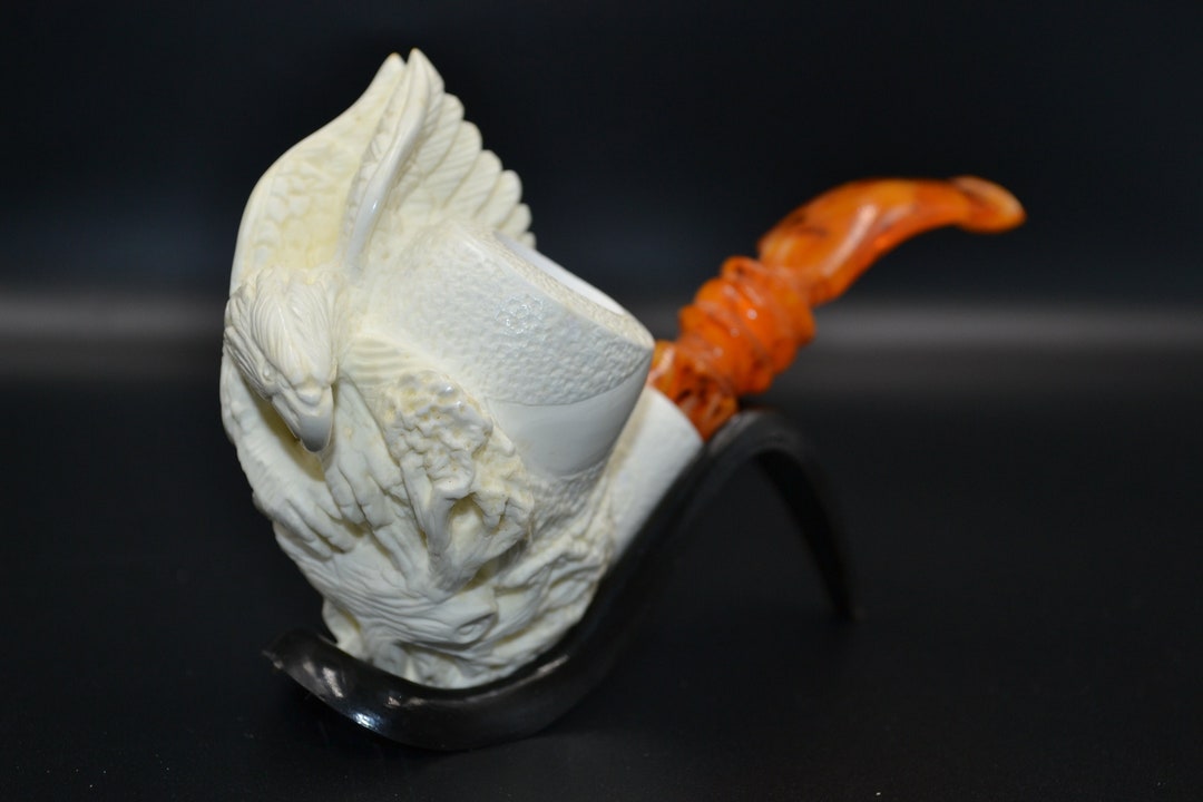 Flying Eagle Pipe, Eagle Pipe, Meerschaum Pipe, Handmade Meerschaum ...