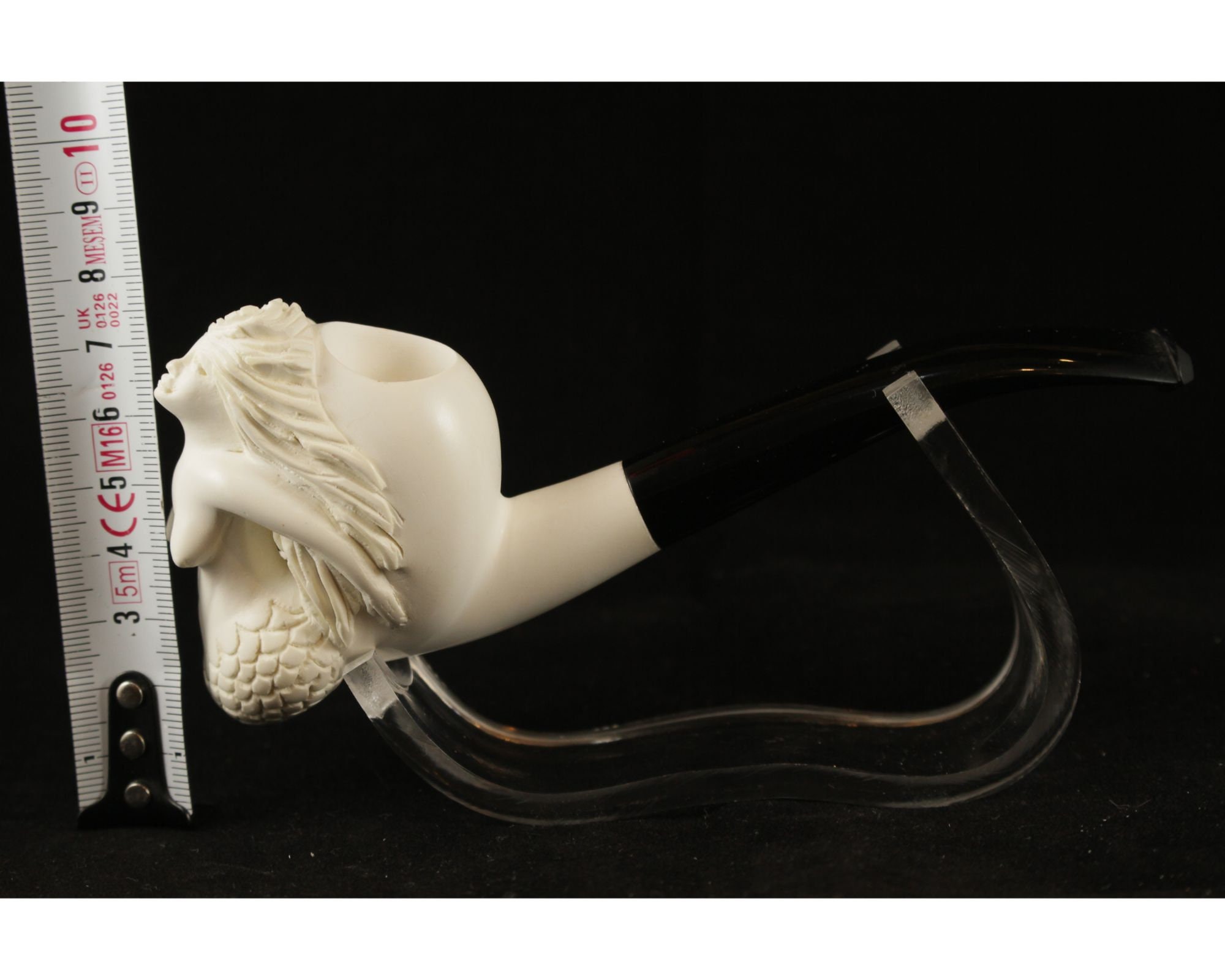 Mermaid Pipe, Unsmoked Block Meerschaum, Meerschaum Pipe, Artisan Pipes ...