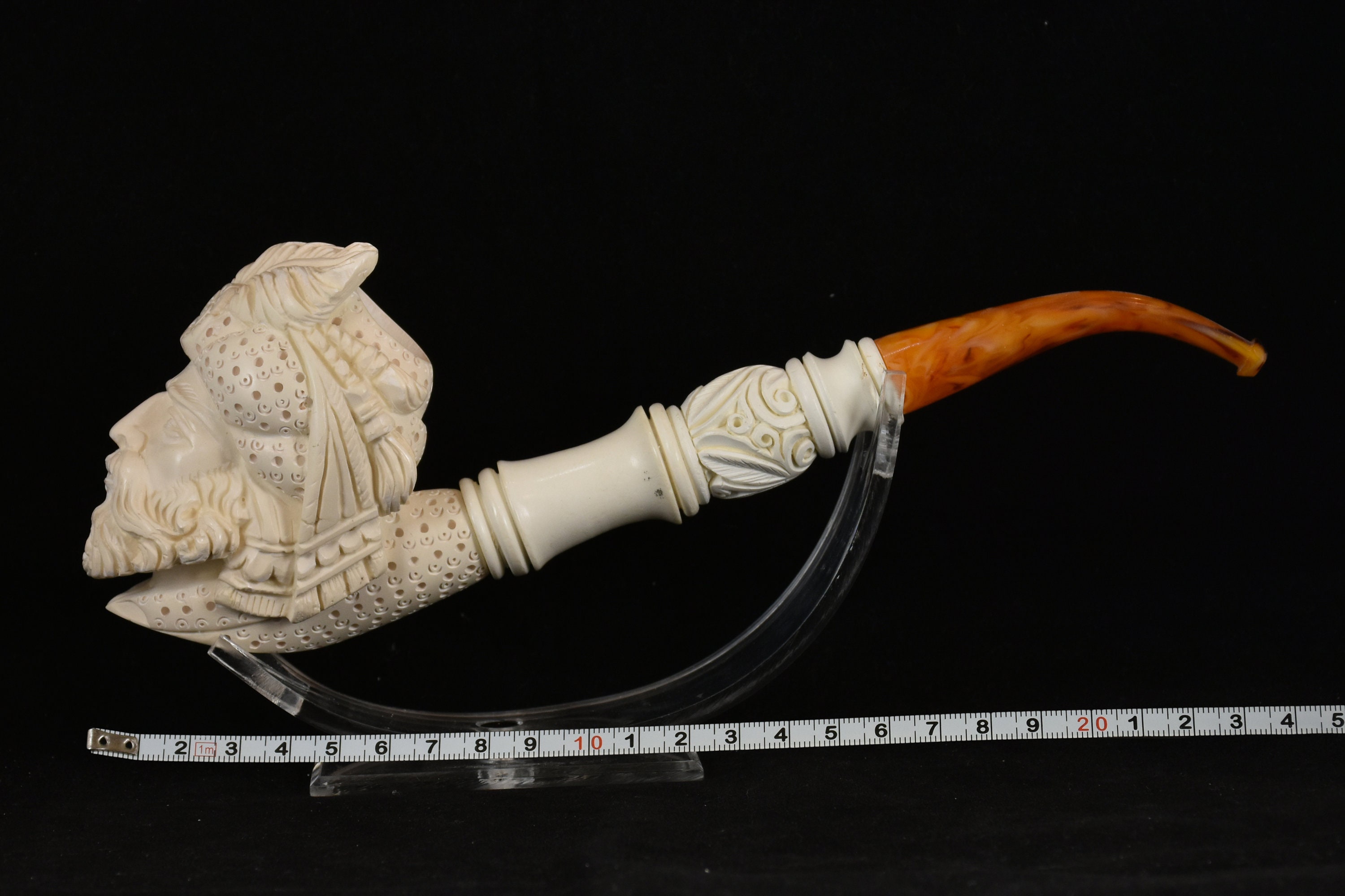 Long Stem Ottoman Pipe, Empire Meerschaum Pipe, Make to Order Sultan ...