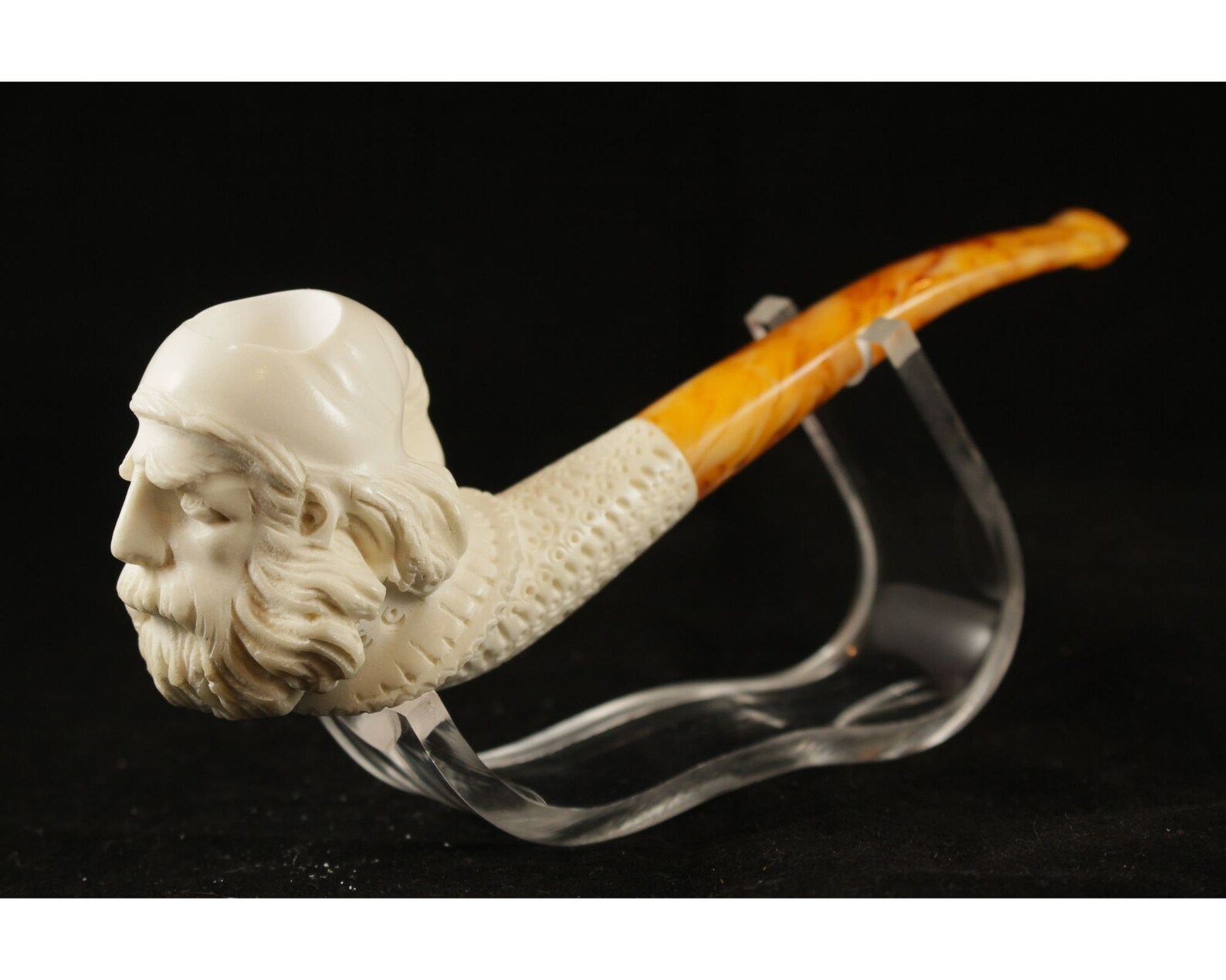 Bearded Man Pipe, Farmer Pipe, Angry Man Pipe, Handmade Meerschaum ...