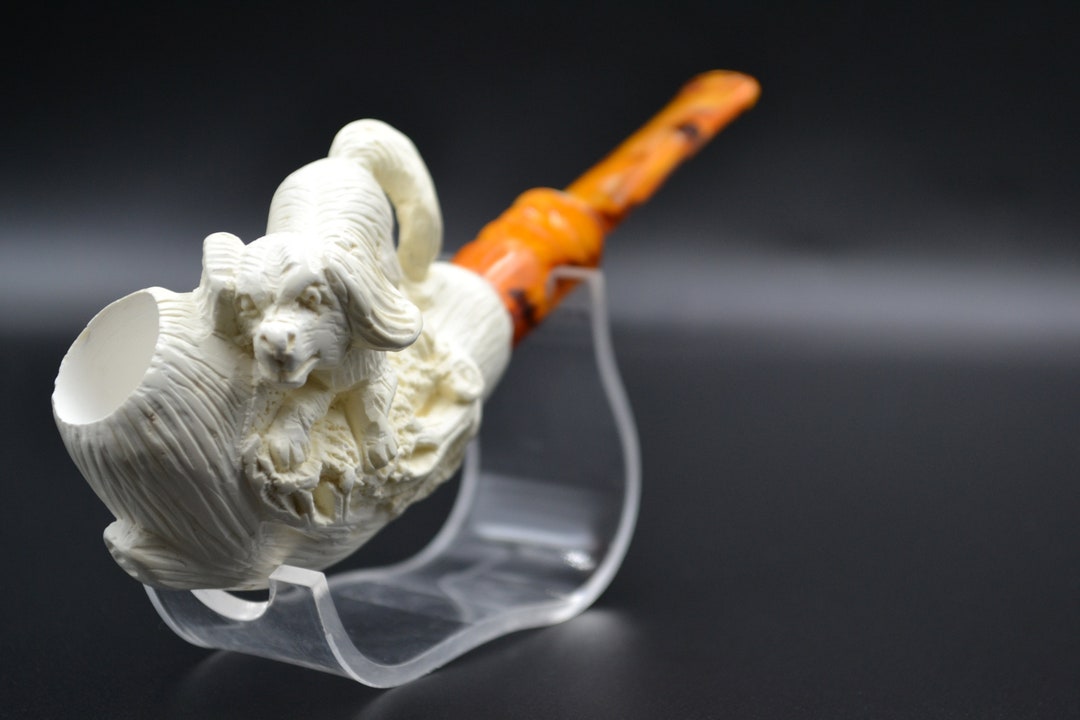 Handcrafted Dog Pipe Hunting Dog Meerschaum Pipe Dog Pipe - Etsy