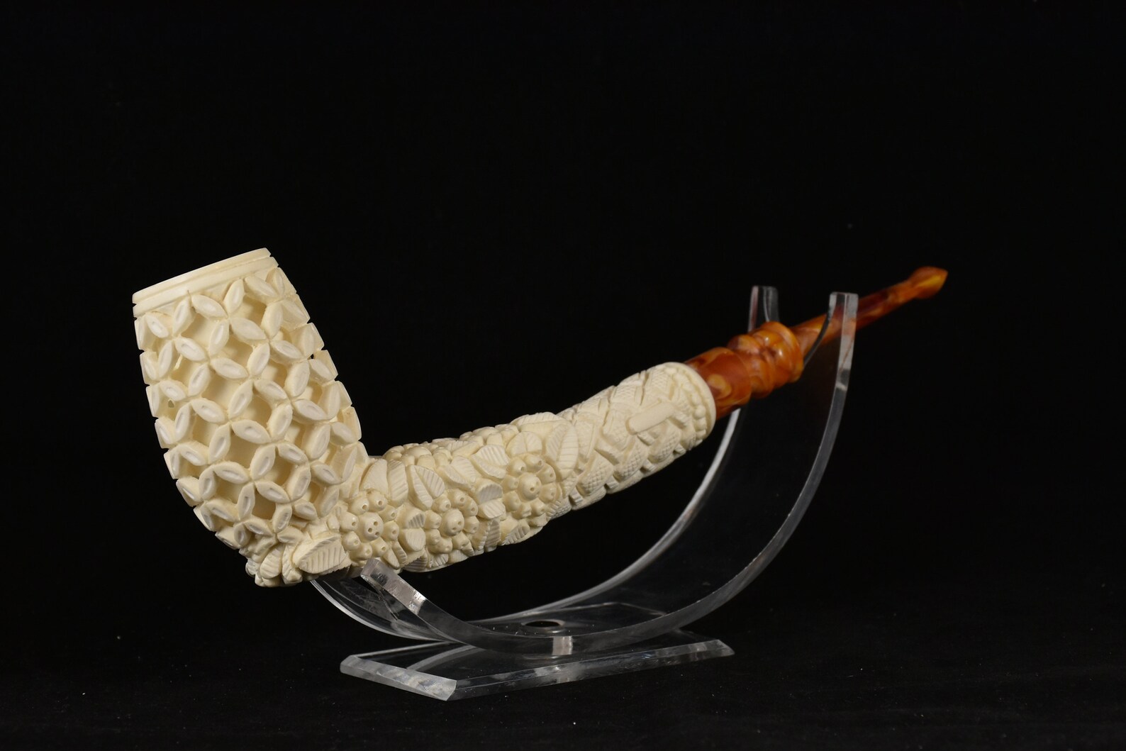 Long Stem Freehand Meerschaum Pipe, Meerschaum Pipe, Handmade ...