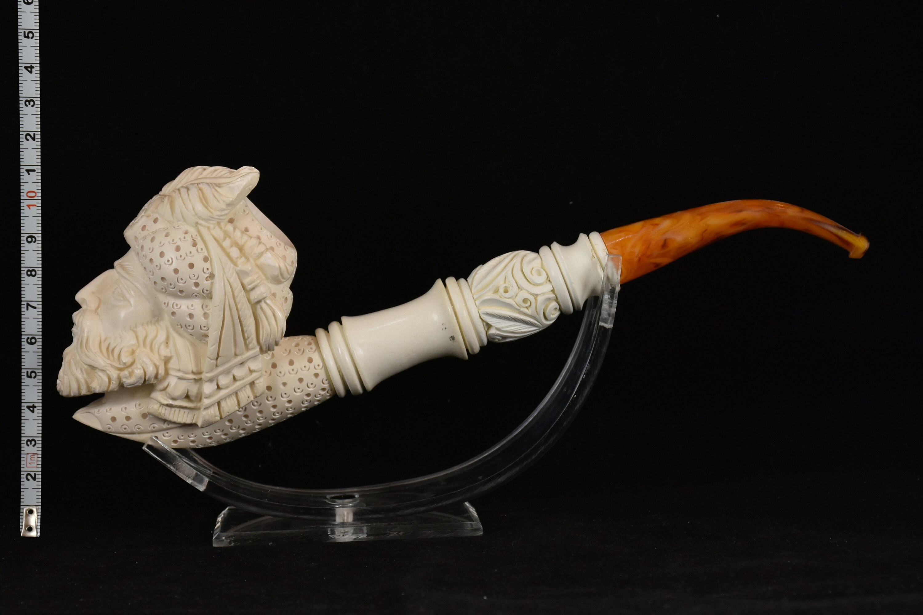 Long Stem Ottoman Pipe, Empire Meerschaum Pipe, Make to Order Sultan ...