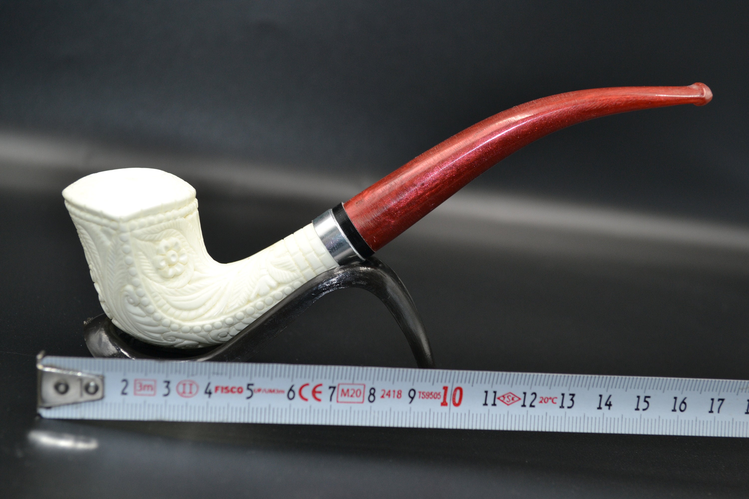 Embossed Floral With Silver Pipe, Embossed Floral Pipe, Meerschaum Pipe ...