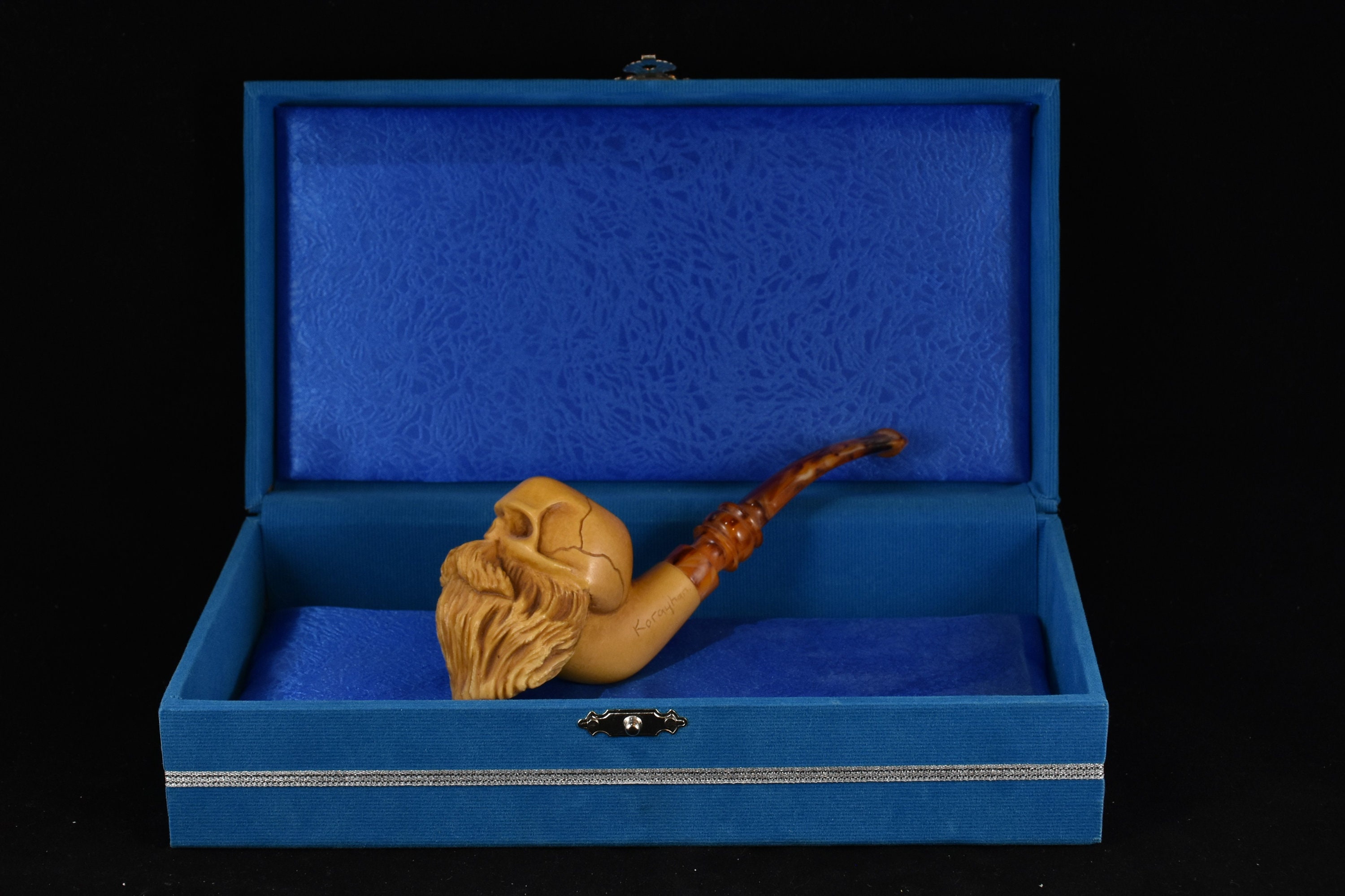 Bearded Skull Pipe Death's Head Pipe Meerschaum Pipe - Etsy