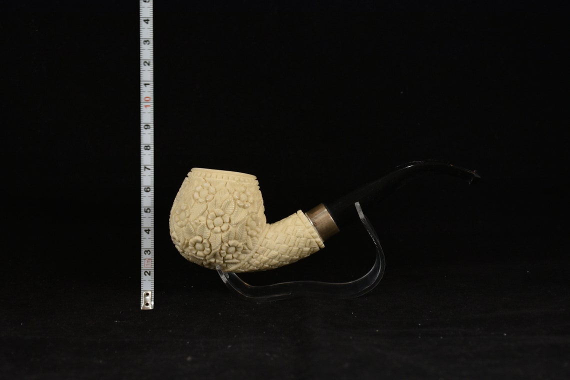Embossed Floral With Flower Symbol Pipe Meerschaum Pipe - Etsy