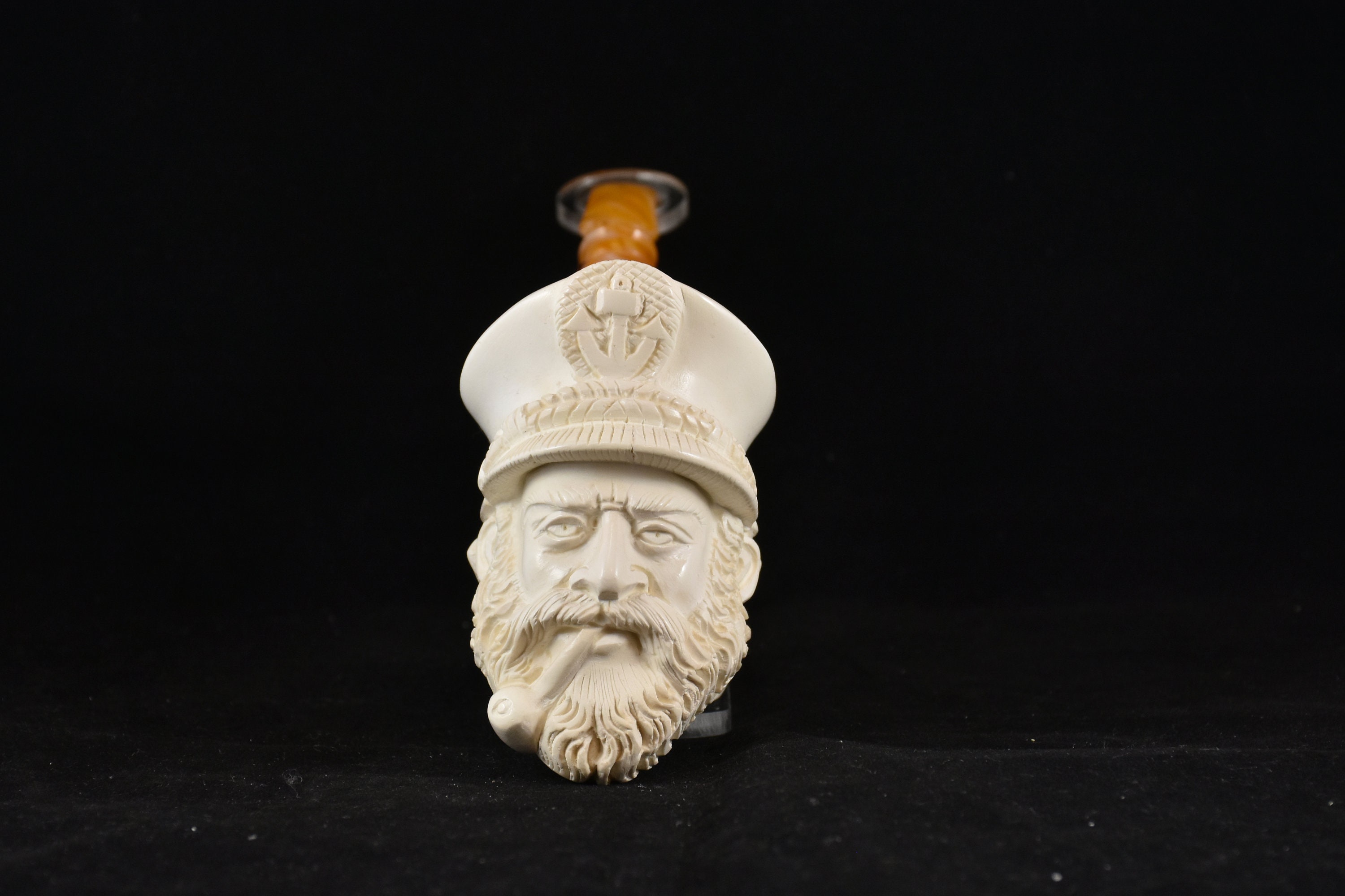 Long Stem Captain Pipe Personalized Captain Pipe Meerschaum - Etsy