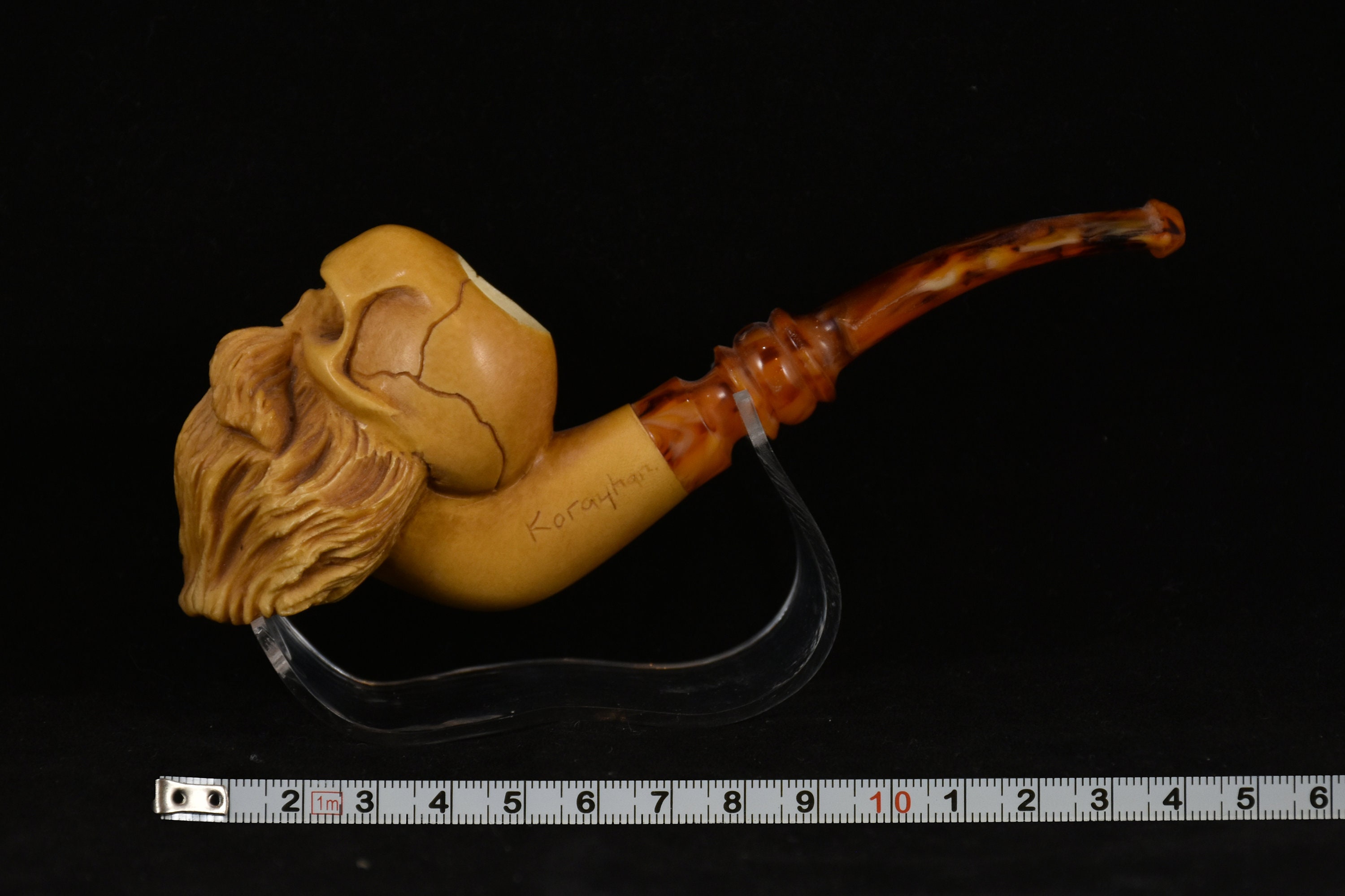 Bearded Skull Pipe Death's Head Pipe Meerschaum Pipe - Etsy