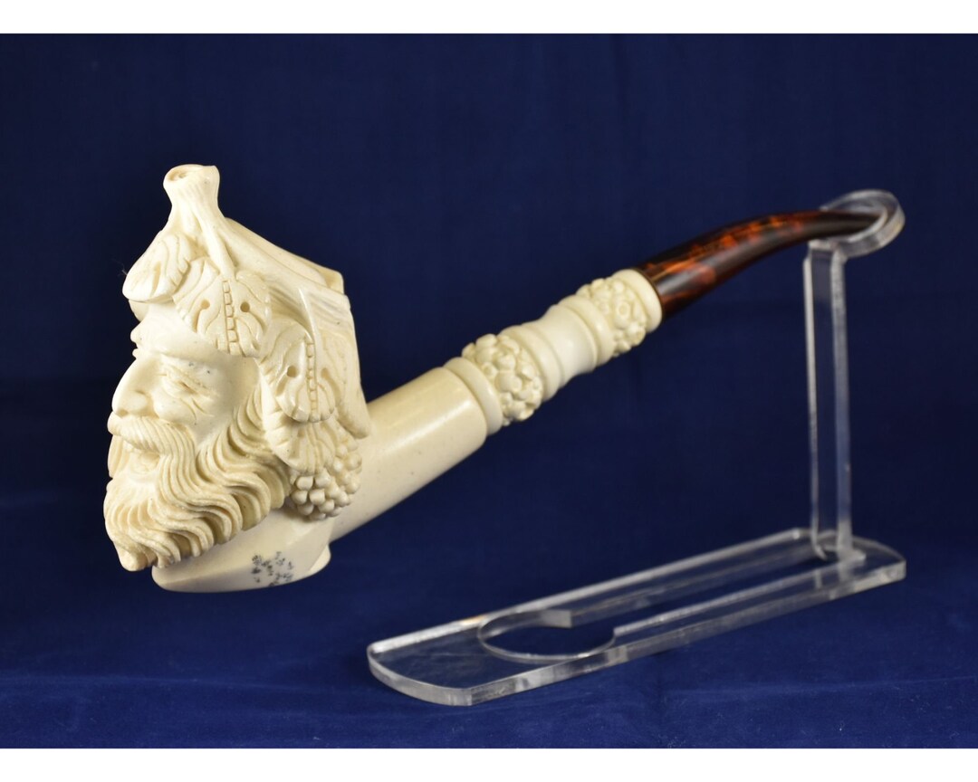Long Stem Wine God Pipe, Bachhus Dionysus Pipe, Large Wine God Pipe ...