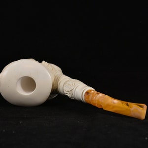 Long Stem Captain Pipe, Personalized Captain Pipe, Meerschaum Pipe ...