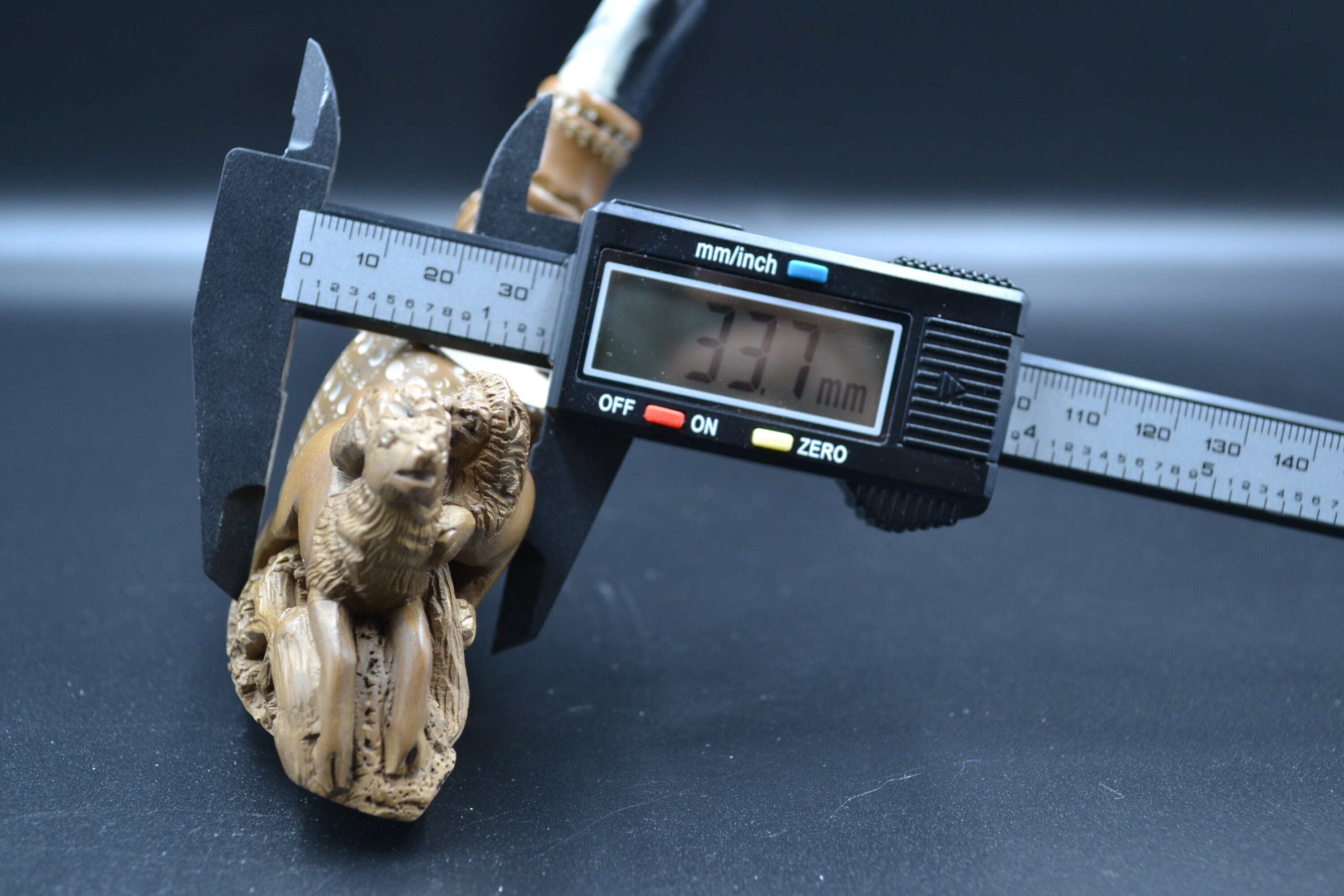 LARGE Lion and Capricorn Meerschaum Pipe, Aries Pipe, Meerschaum Pipe ...