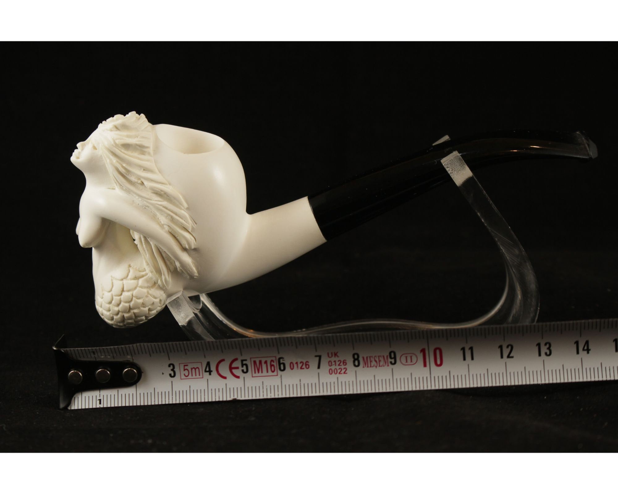 Mermaid Pipe, Unsmoked Block Meerschaum, Meerschaum Pipe, Artisan Pipes ...