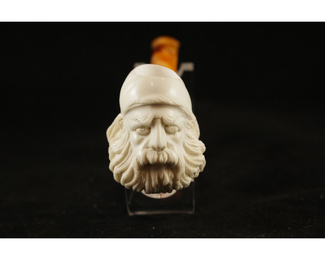 Bearded Man Pipe, Farmer Pipe, Angry Man Pipe, Handmade Meerschaum ...