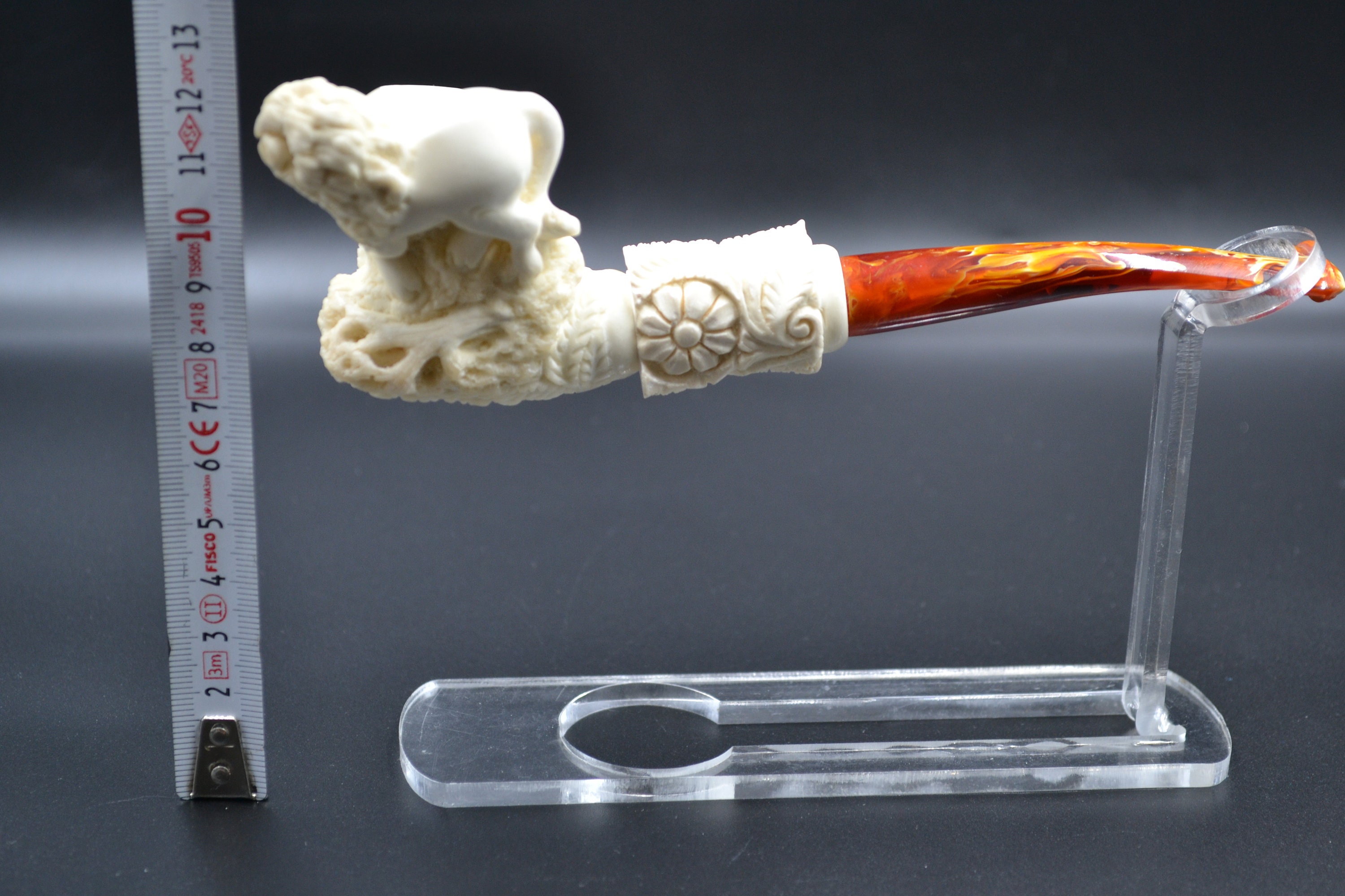 Embossed Floral Lion Pipe Lion Pipe Meerschaum Pipe - Etsy