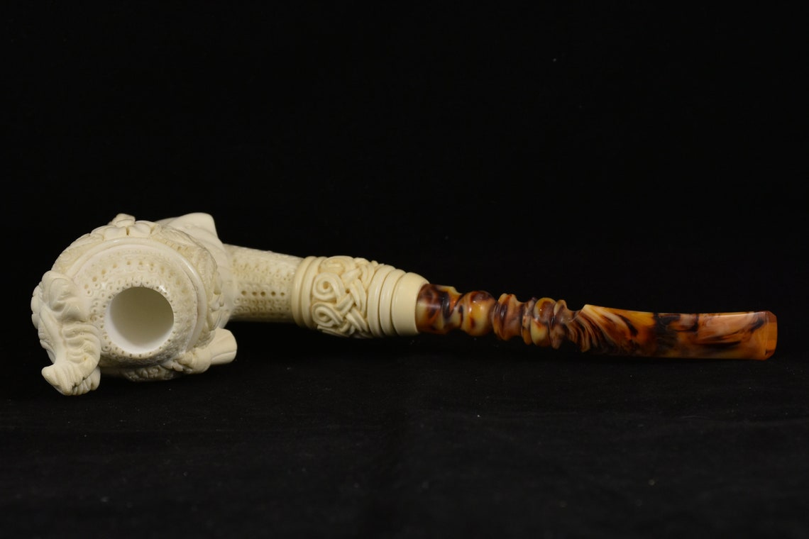 Long Stem Sultan Meerschaum Pipe Unsmoked Block Meerschaum | Etsy