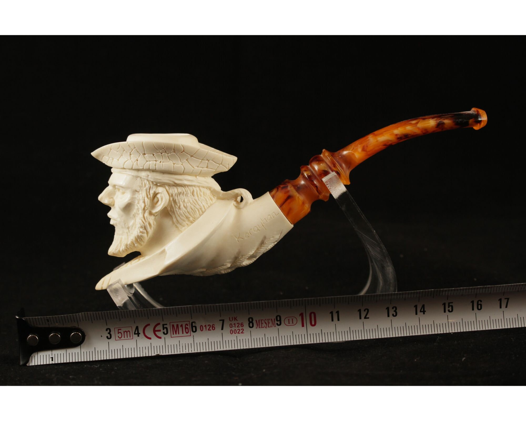 Bearded Man With Hat Bearded Man Pipe Meerschaum Pipe - Etsy UK