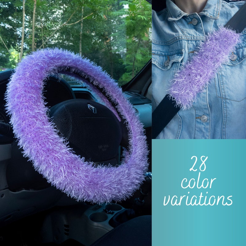 Fuzzy Steering Wheel Cover - Etsy