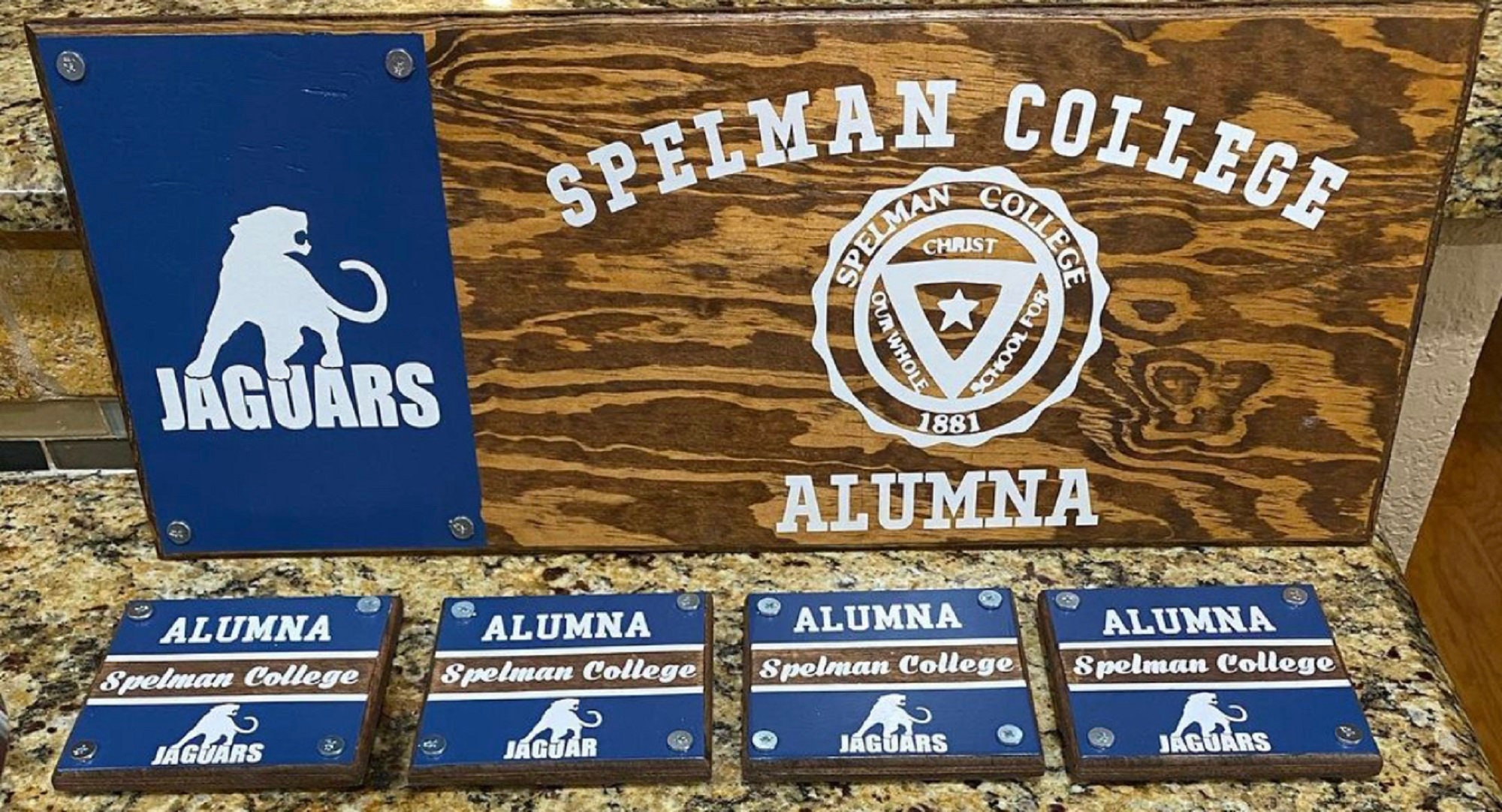 Custom School Wall Plaque 12in x 24in and Coaster Set 4 | Etsy