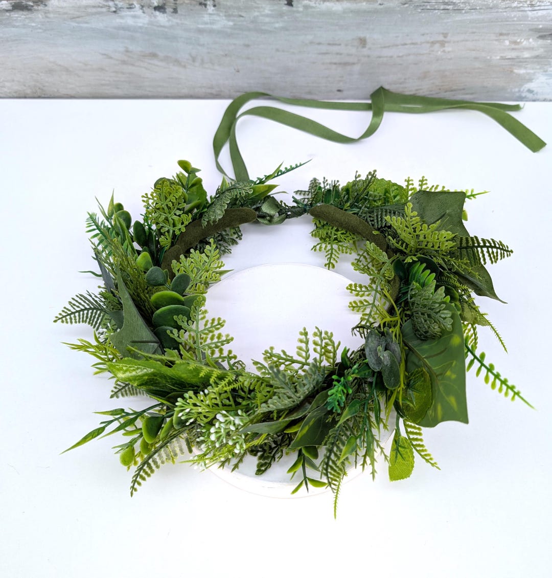 Artificial Greenery Crown: Elven Bridal Headband, Woodland Party ...