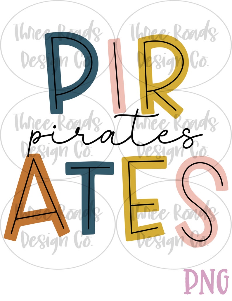 Pirates Png Clip Art Design for Sublimation, Football, Game Day Shirt ...