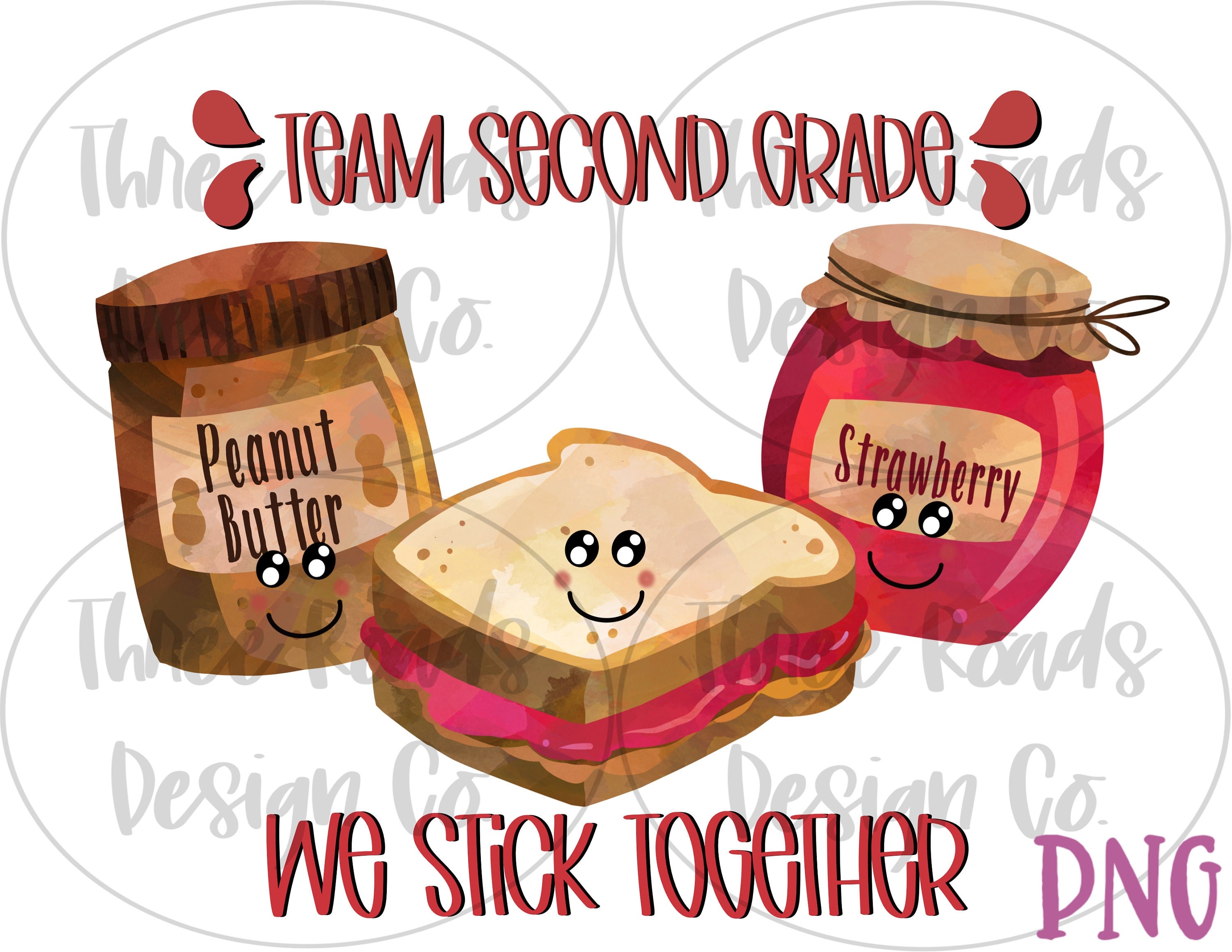 Team Second Grade We Stick Together Png Digital Clip Art Download ...