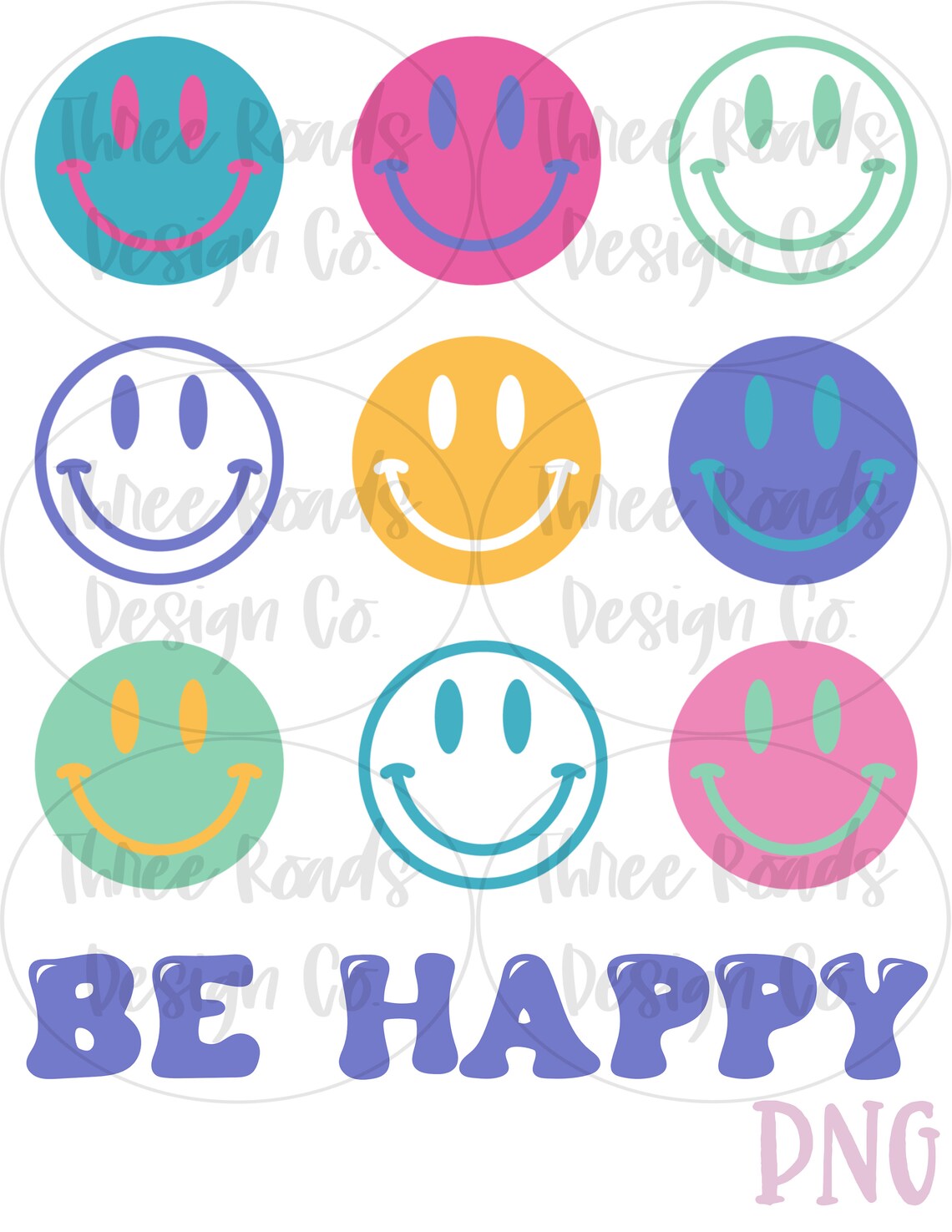 Be Happy Png, Don't Worry Be Happy Png, Be Happy Sublimation, Smiley ...