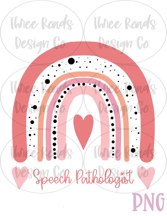 Pink Speech Pathologist Rainbow Png Pink Slp Rainbow Png Slp - Etsy
