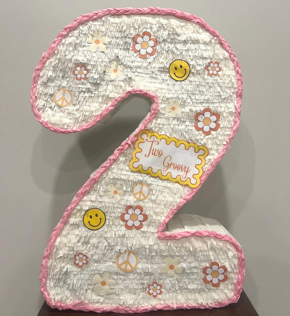 Number 2 Pinata Two Groovy Pinata 23x16x4 - Etsy