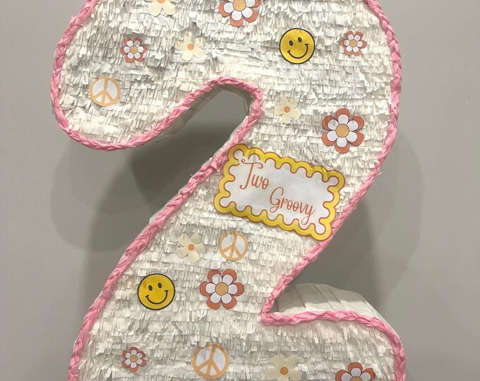 Number 2 Pinata Two Groovy Pinata 23x16x4 - Etsy