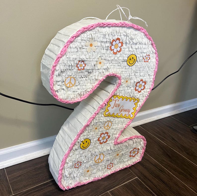 Number 2 Pinata Two Groovy Pinata 23x16x4 - Etsy