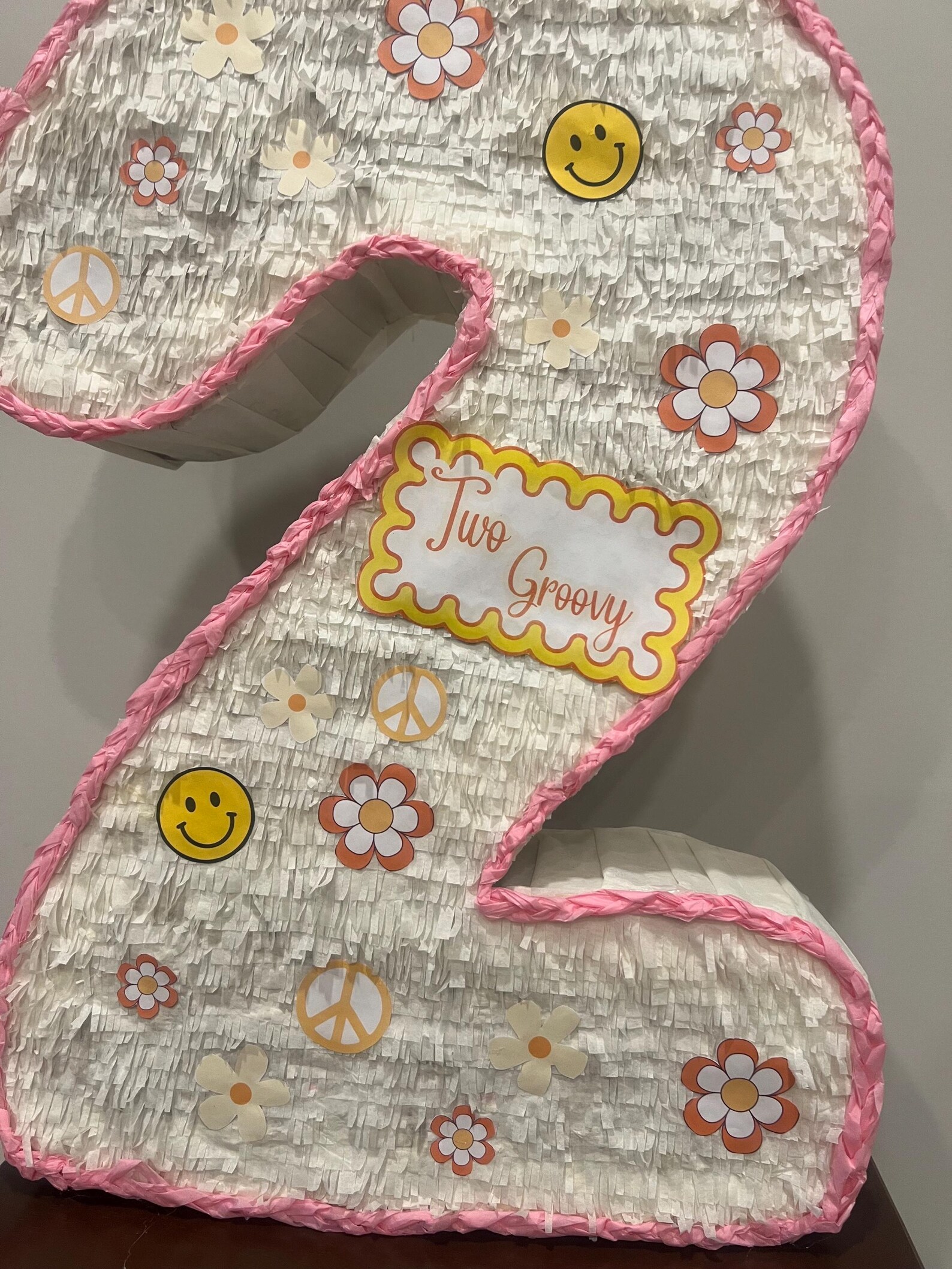 Number 2 Pinata Two Groovy Pinata 23x16x4 - Etsy