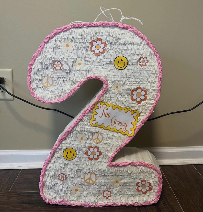 Number 2 Pinata Two Groovy Pinata 23x16x4 - Etsy
