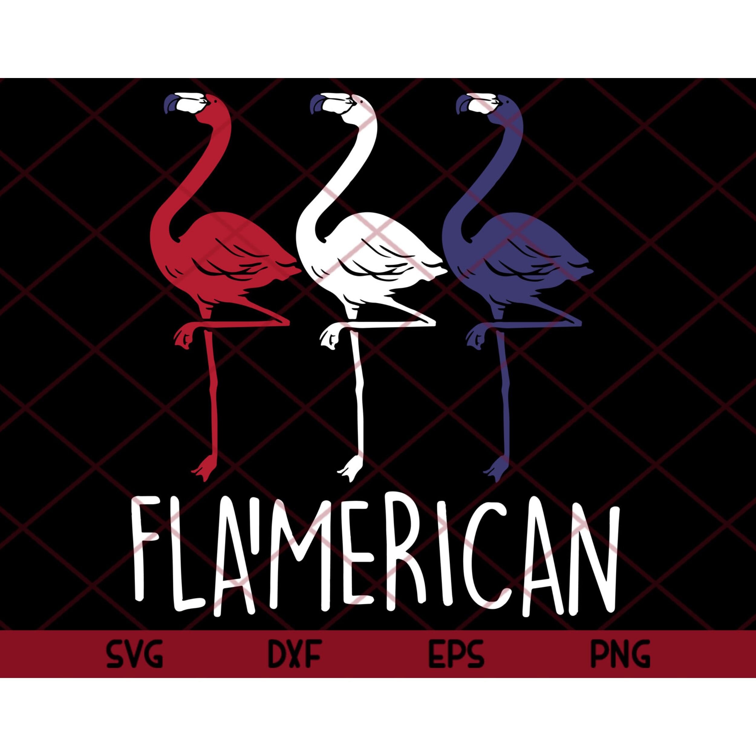 Flamerican Flamingo US American Flag 4th July Fourth Women | Etsy
