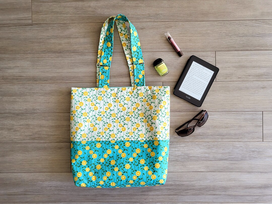 Tote Bag PDF Sewing Pattern. Two Tones. Three Fabrics. Easy to Follow ...