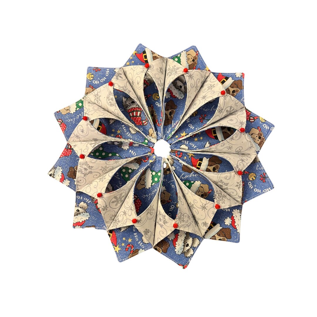 Fold and Stitch Christmas Centerpieces Origami Candle Mats - Etsy