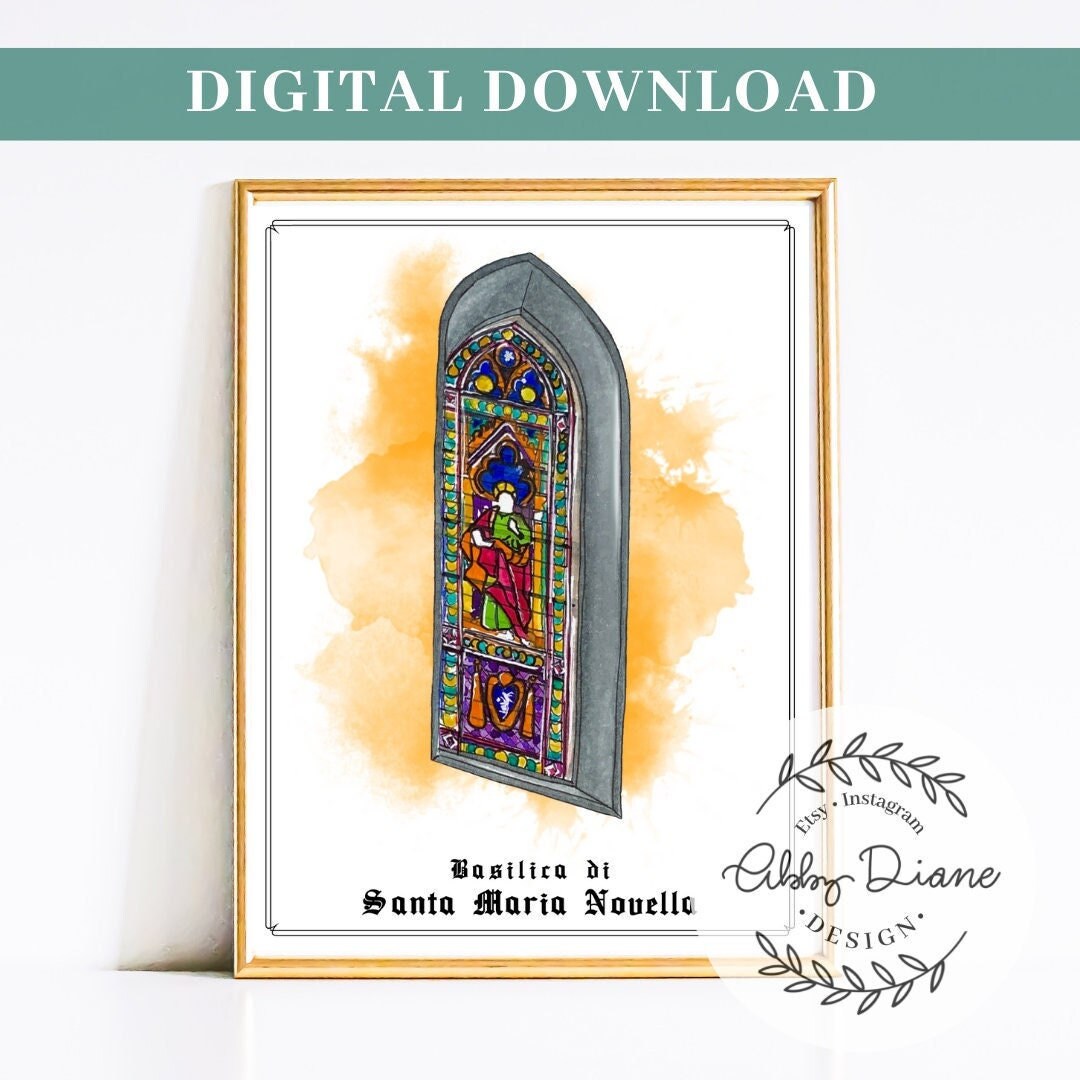 Basilica Di Santa Maria Novella Digital Travel Poster | 2 Styles ...
