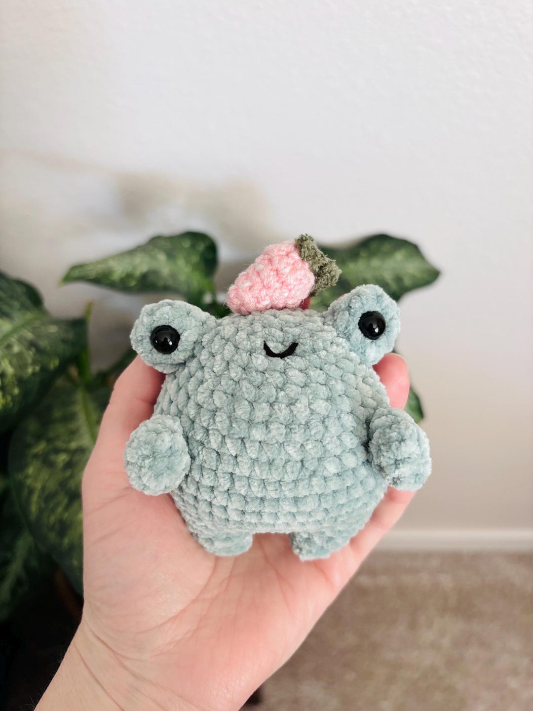 Crochet Frog • Frog Plushie • Frog Ball • Orb Frog • Stuffed Animal ...