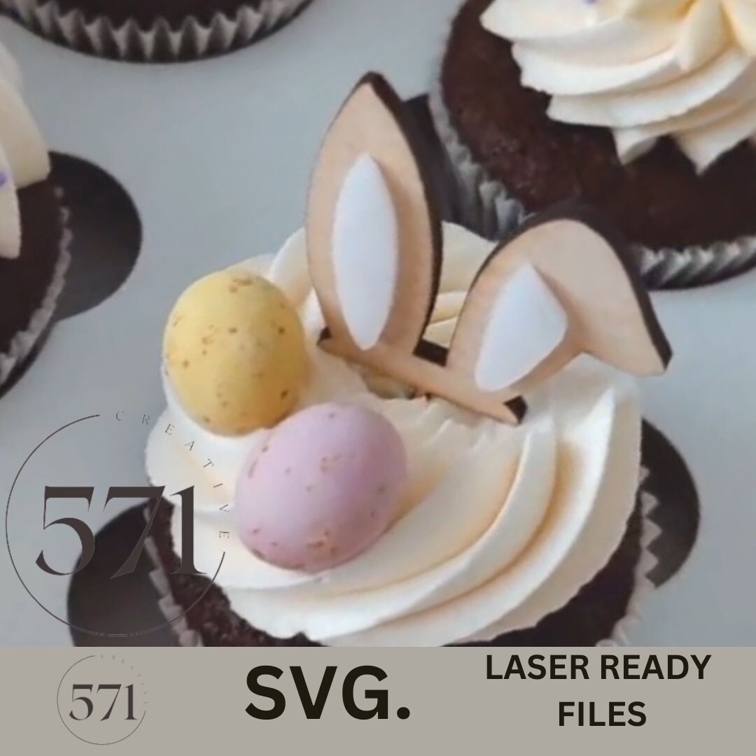 Happy Easter SVG, Easter Cake Topper SVG, Happy Easter Bunny SVG ...