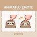 Animated Emote Sloth Getting Pressed on the Head / Chibi Funny Emote ...