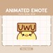 Animated Emote Cute Chick Holding Uwu Wooden Sign Adorable Emote Funny ...