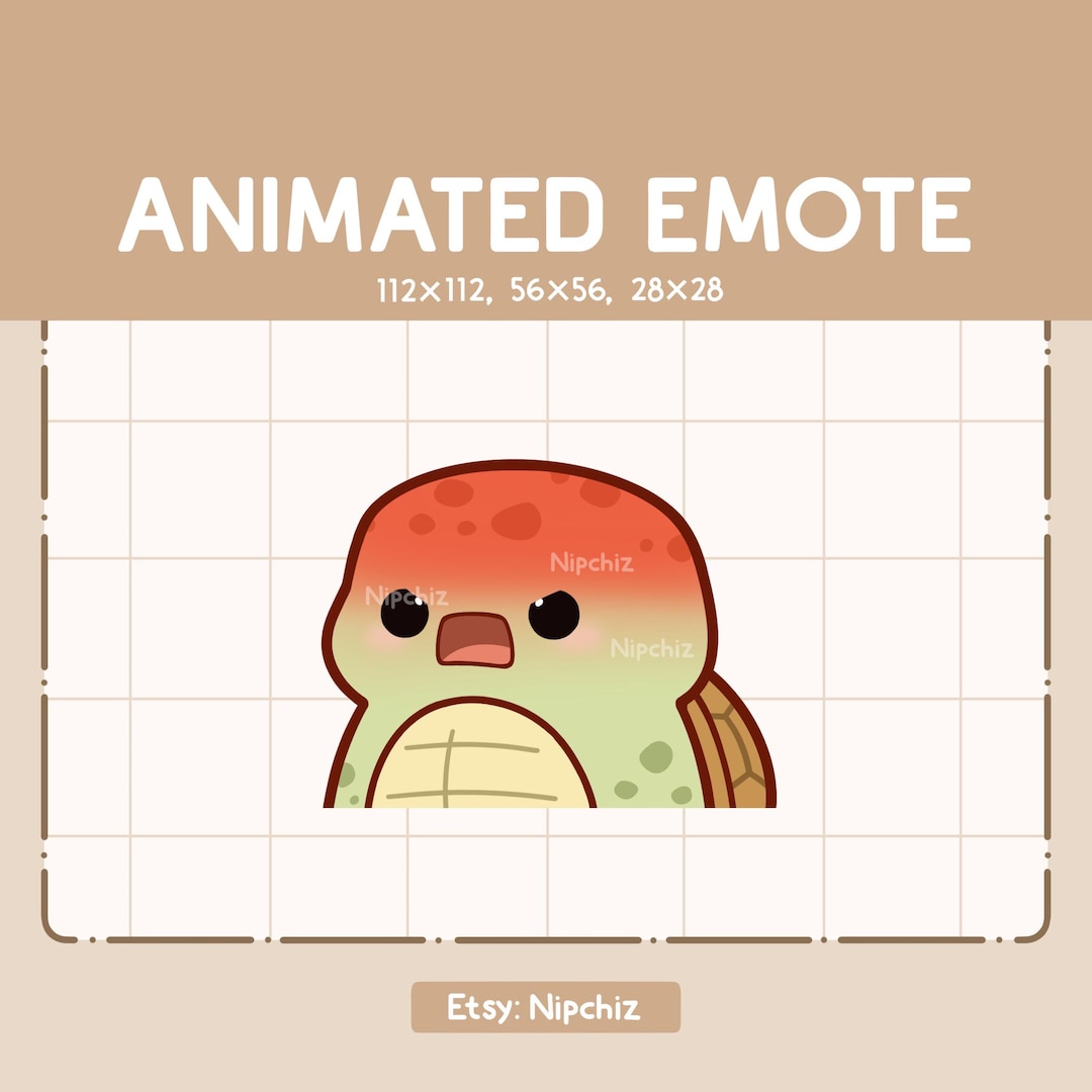Animated Emote Angry Turtle With a Red Face is Showing His Wrath ...