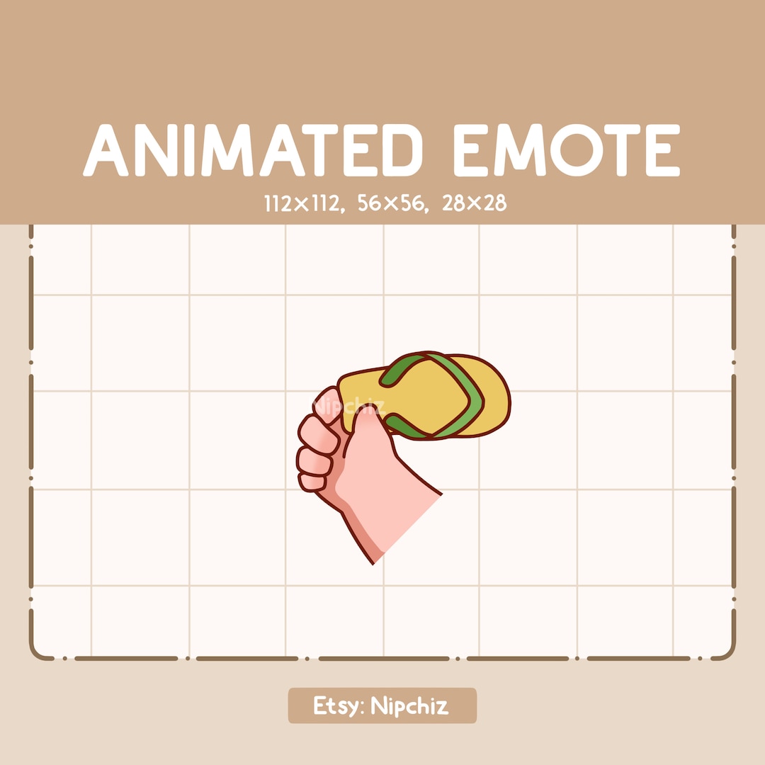 Animated Emote - Someone Throwing a Sandal - Kawaii Emote for Streamer ...