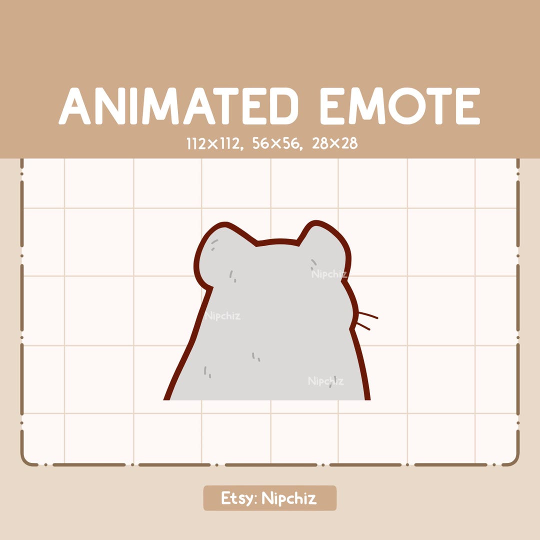 Animated Adorable Gray Mouse Walking Away Emote - Cute Funny Emote ...